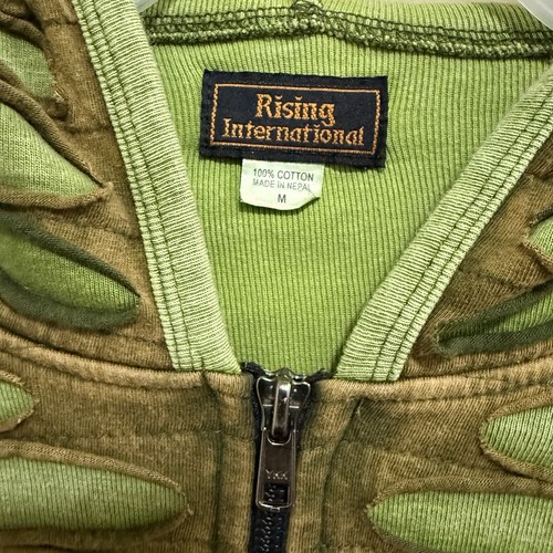 Rising International Zip Up Hoodie Jacket Y2K Green Size Medium ...