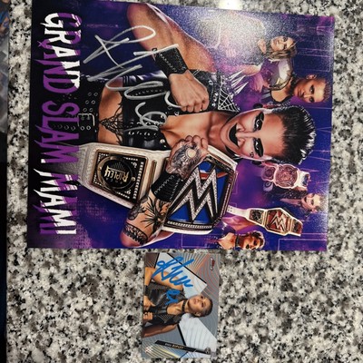 Rhea Ripley SIGNED AUTOGRAPHED 8X10 PHOTO And Signed Rookie Card WWE ...