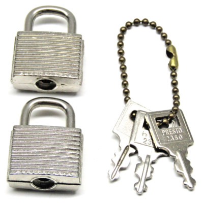 Presto Padlock Mini Vintage with 3 Keys With Ball Chain Lot of 2 Locks ...