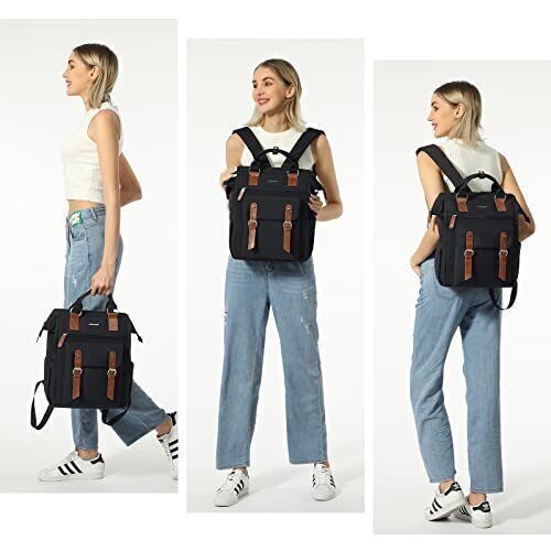 LOVEVOOK Laptop Backpack Purse for Women Work Travel Commuter Backpack ...