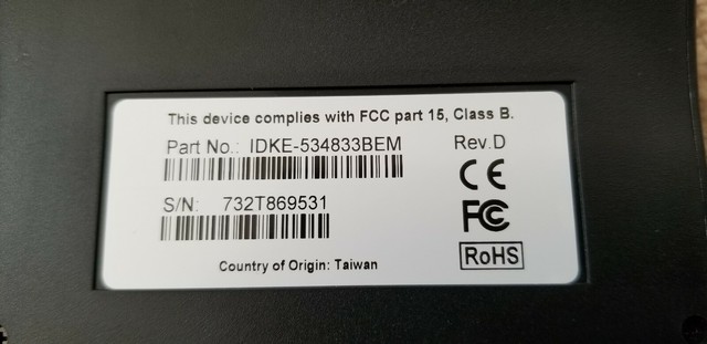 ID Tech SecureKey M100/m130 Encrypted Key Pad W/magstripe Card Reader ...