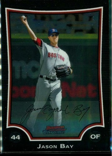 2009 Baseball Trading Card TOPPS Bowman Chrome #115 JASON BAY Boston ...