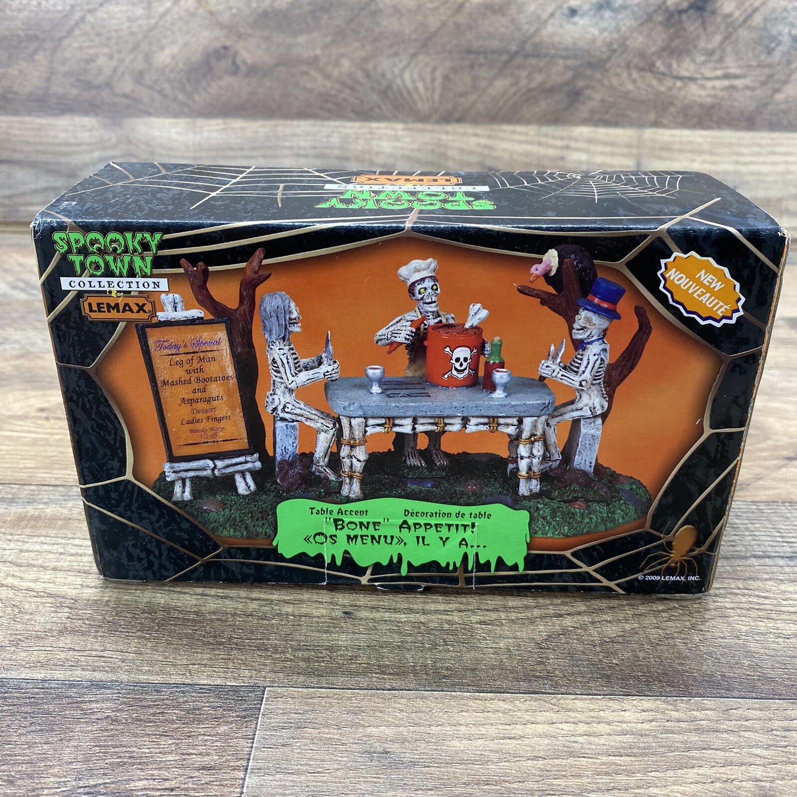 Lemax Spooky Town Bone Appetit Skeleton Restaurant Halloween New ...