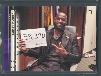 Photogenic LeBron James #126 2022-23 Panini Scoring Record 38390 Feb ...