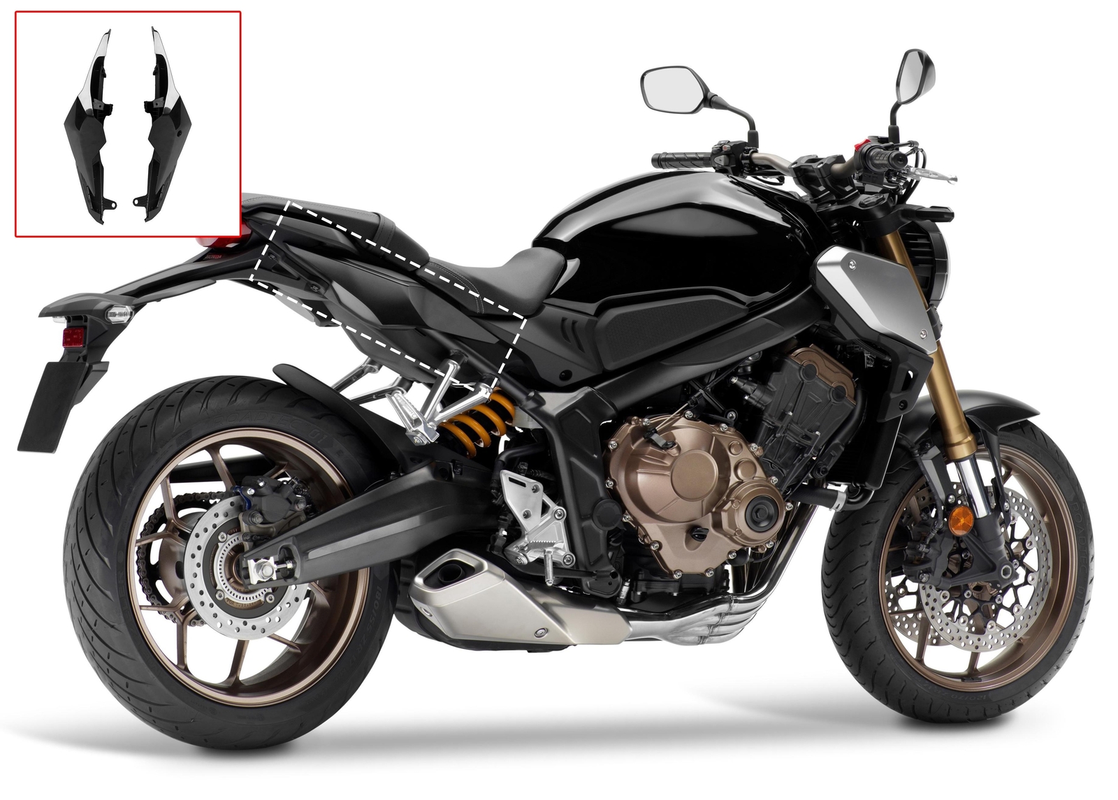 For Honda CB CBR 650R 650 R Rear Tail Seat Passenger Side Cover Cowl ...