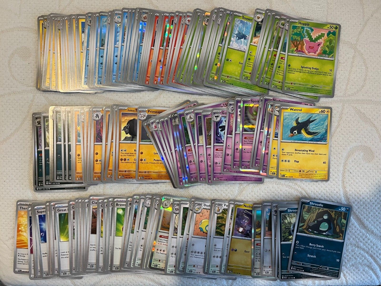 Pokémon TCG Paldea Evolved Complete Common/Uncommon/Holo Rare Set - 176 ...