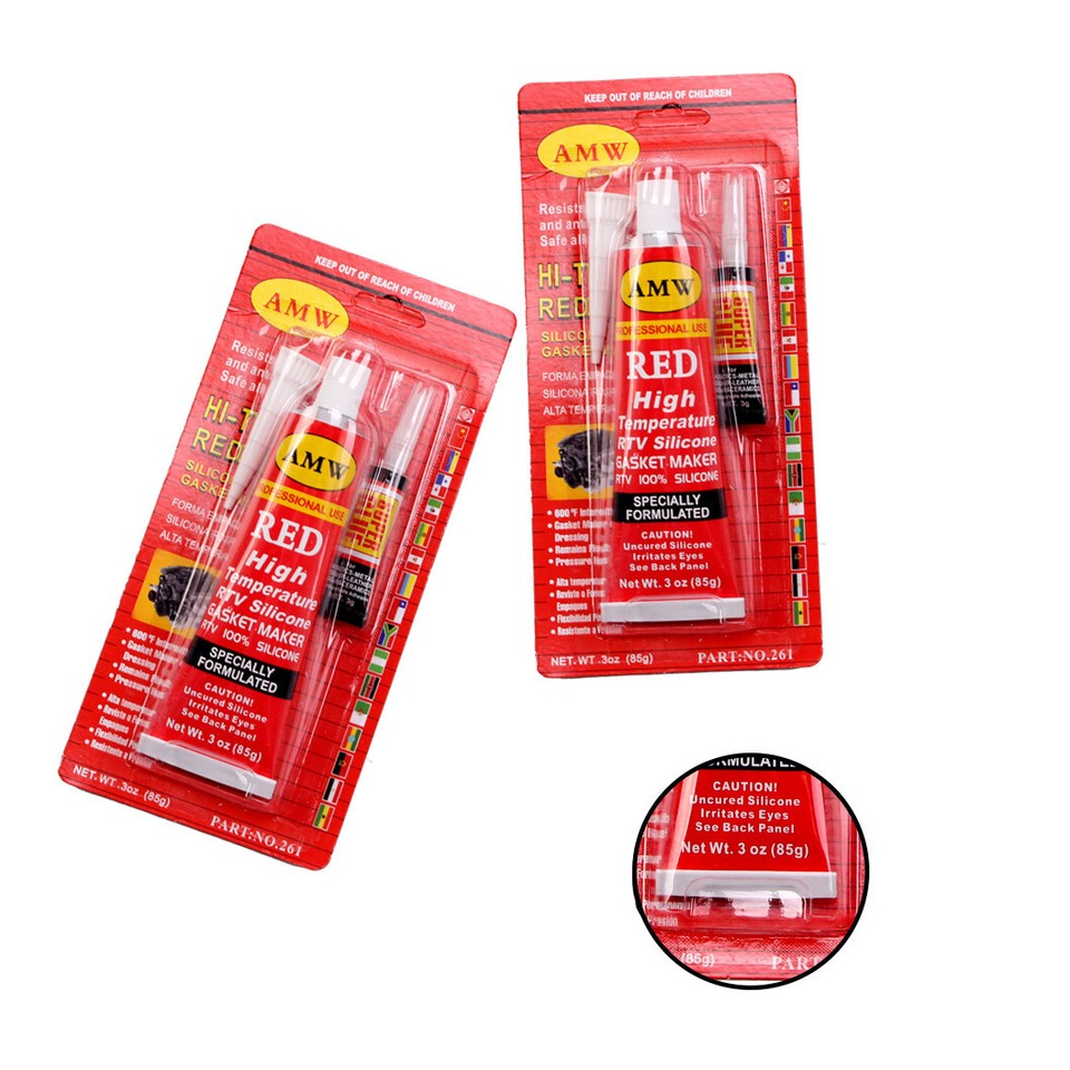 12pcs 3.0oz Red RTV Silicone Gasket Maker High-Temp Instant Sealant fit ...