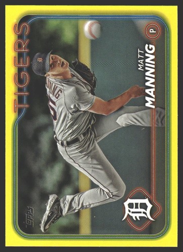 Matt Manning #277 2024 Topps Yellow Detroit Tigers | eBay