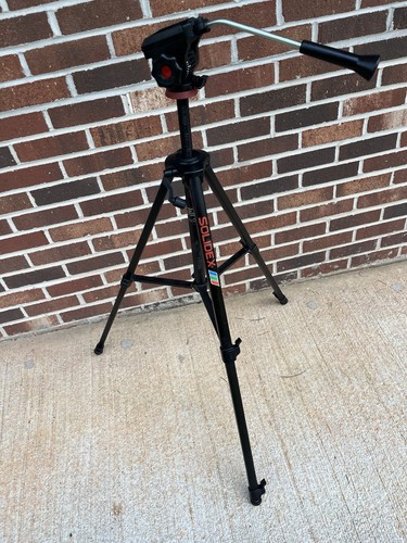 Solidex Video Camera Adjustable Legs Tripod Fluid /w Gear Elevator Lock ...