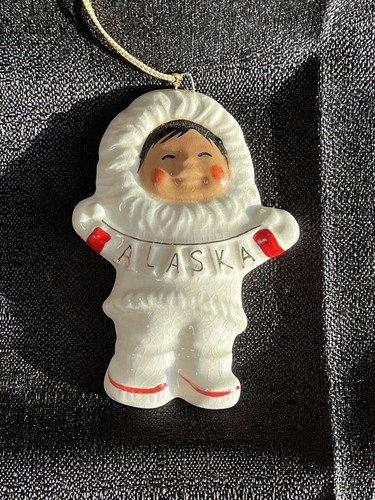 Vintage Alan Johnson Co Alaska Snowbabies Eskimo Christmas Ornament ...