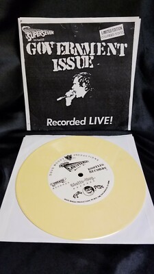 GOVERNMENT ISSUE Video Soundtrack 7" EP Yellow Vinyl 1989 KBD Punk ...