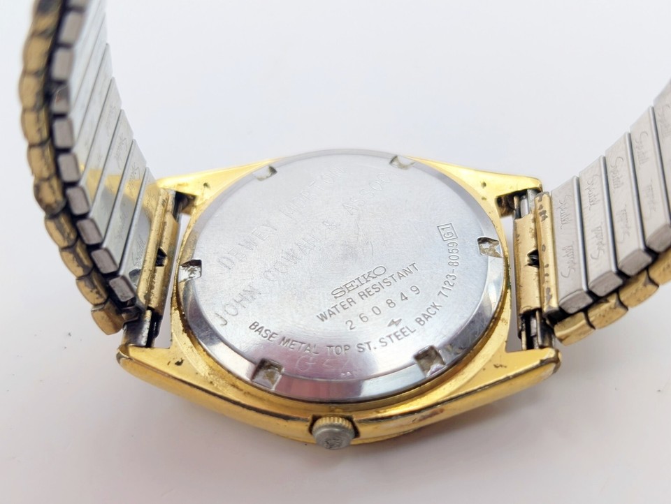 Vintage Men’s Seiko SQ Presidential Quartz Watch Model 7123-8059 Day ...