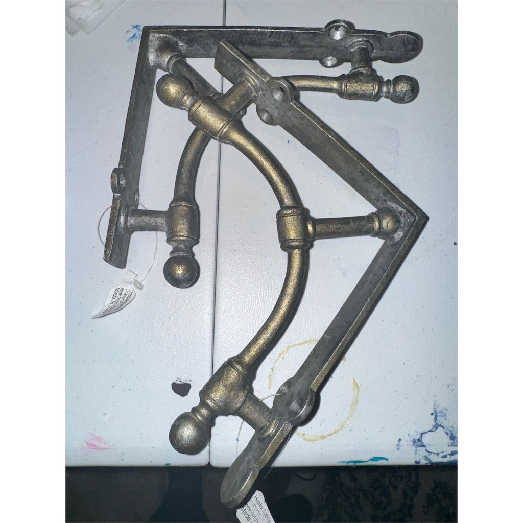 Vintage Style Cast Iron Shelf Brackets Antique Iron Finish Handmade | eBay