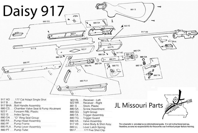 Daisy 900 917 977 5 Shot Pellet Clip Holder .177 Caliber BB Gun Air ...