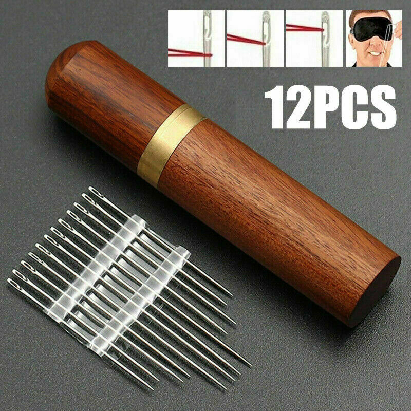 SELF THREADING SEWING NEEDLES EASY THREAD HAND SEWING ASSORTED SIZES 36 ...