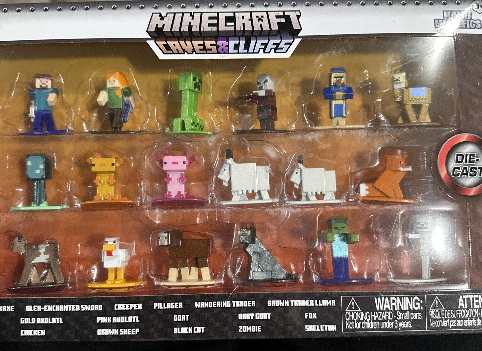 Minecraft Nano Metalfigs Minecraft Set of 18 Die-Cast Collectible ...