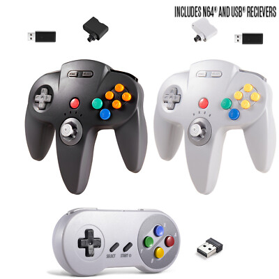 Controller Wireless N64 Gamepad for N64/ Nintendo 64 Switch/ PC/ Mac ...
