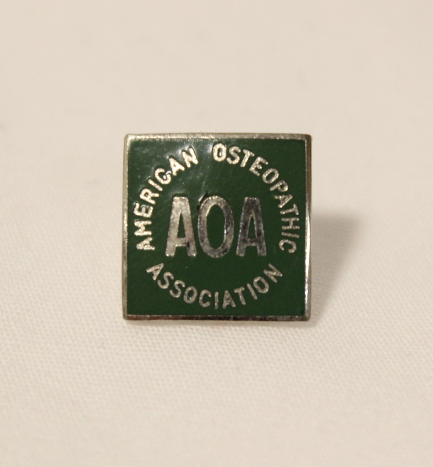 American Osteopathic Association pin, AOA green lapel pin, Physician ...