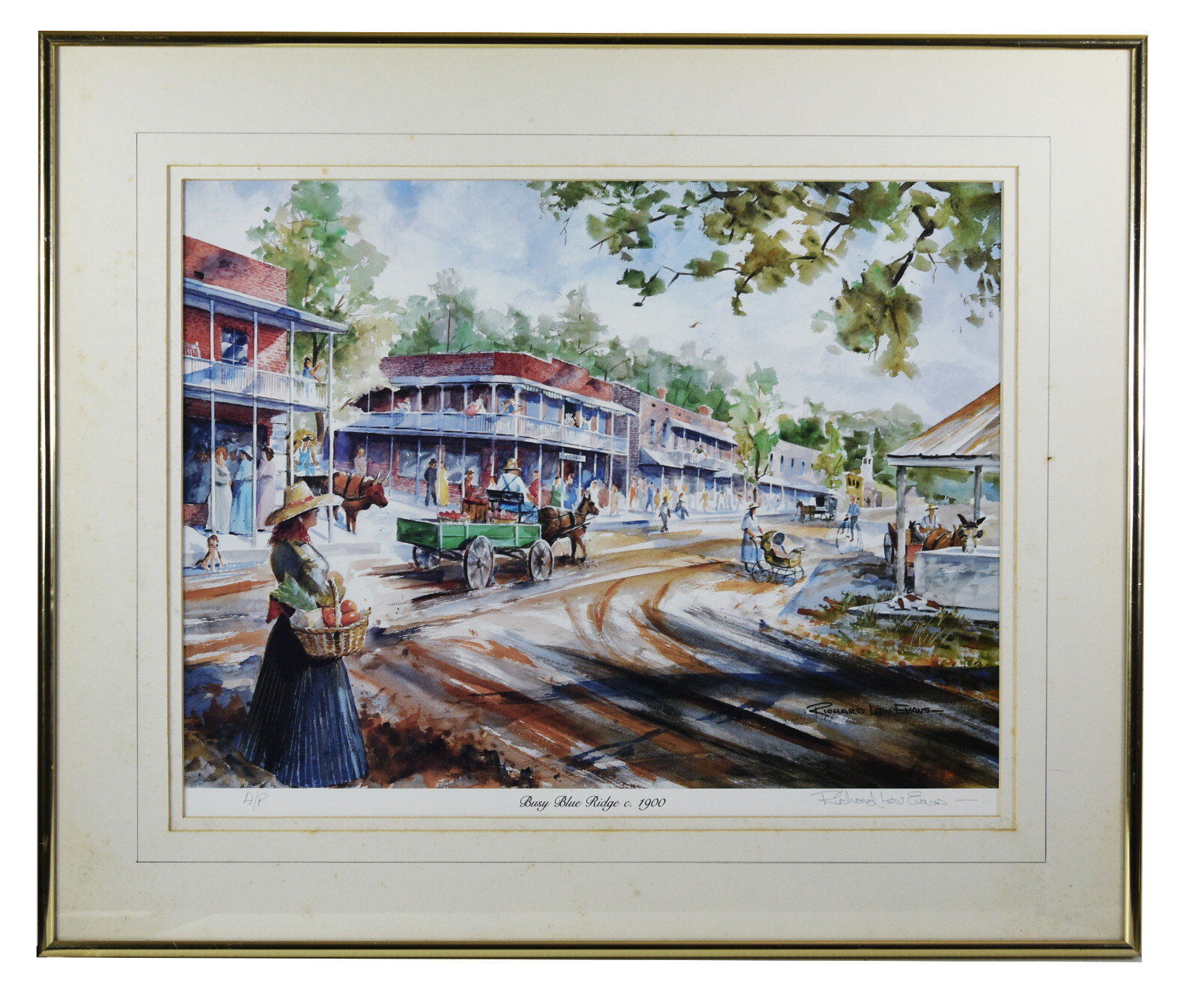 18" Artist Proof Americana Print Richard Low Evans Blue Ridge GA Main ...