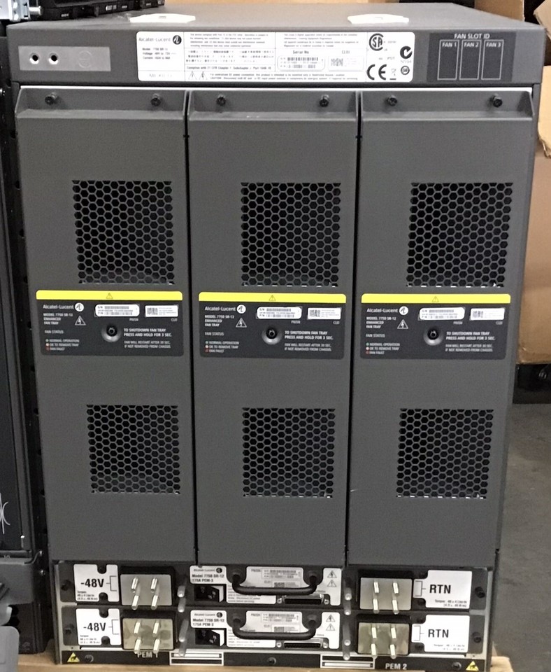 Alcatel-Lucent 7750 SR-12 Service Router 2x SFM5-12/7750 SR CPM5 2x IMM ...