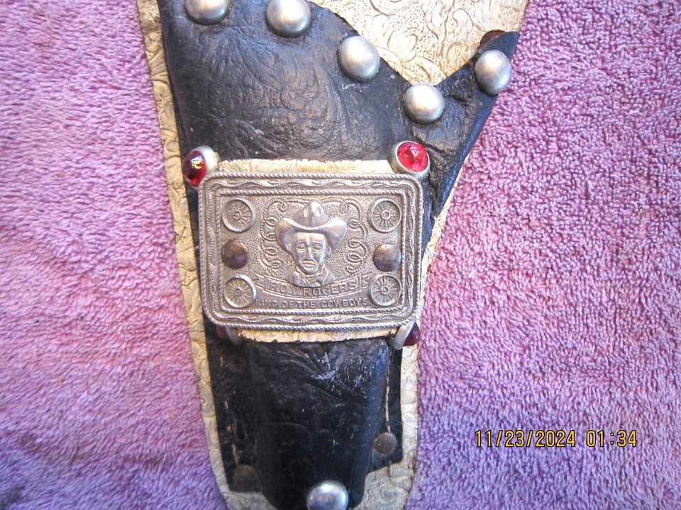 REDUCTED! Roy Rogers Early 1950s Double Cap Gun Holster. Early RR ...