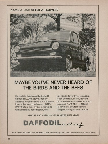 1966 DAF Daffodil Auto Trans for the Ladies Dutch Car Photo VINTAGE ...