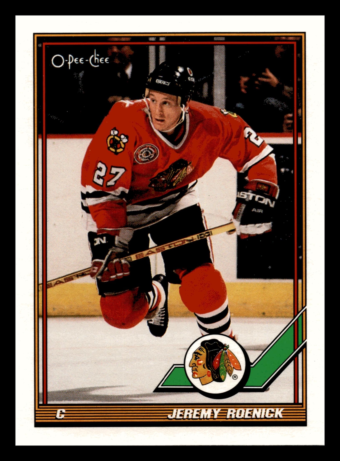 1991-92 O-Pee-Chee Jeremy Roenick #106 Chicago Blackhawks Mint | eBay