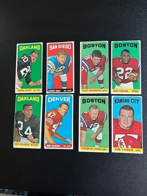 1965 topps football cards - misc. lot of cards 4, 13, 15, 59, 110, 147 ...