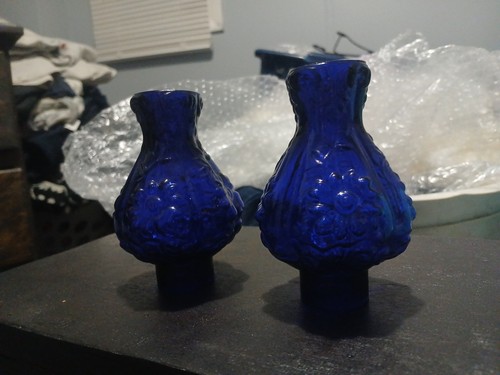 Cobolt Vintage Blue Glass Sconses Glass | eBay