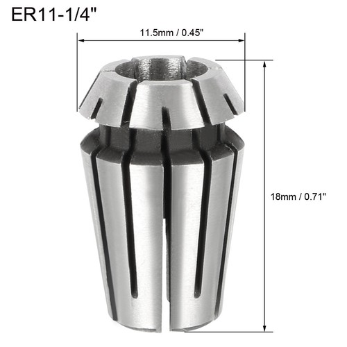 ER11 1/4" Spring Collet Chuck for CNC Engraving Machine Lathe Milling ...
