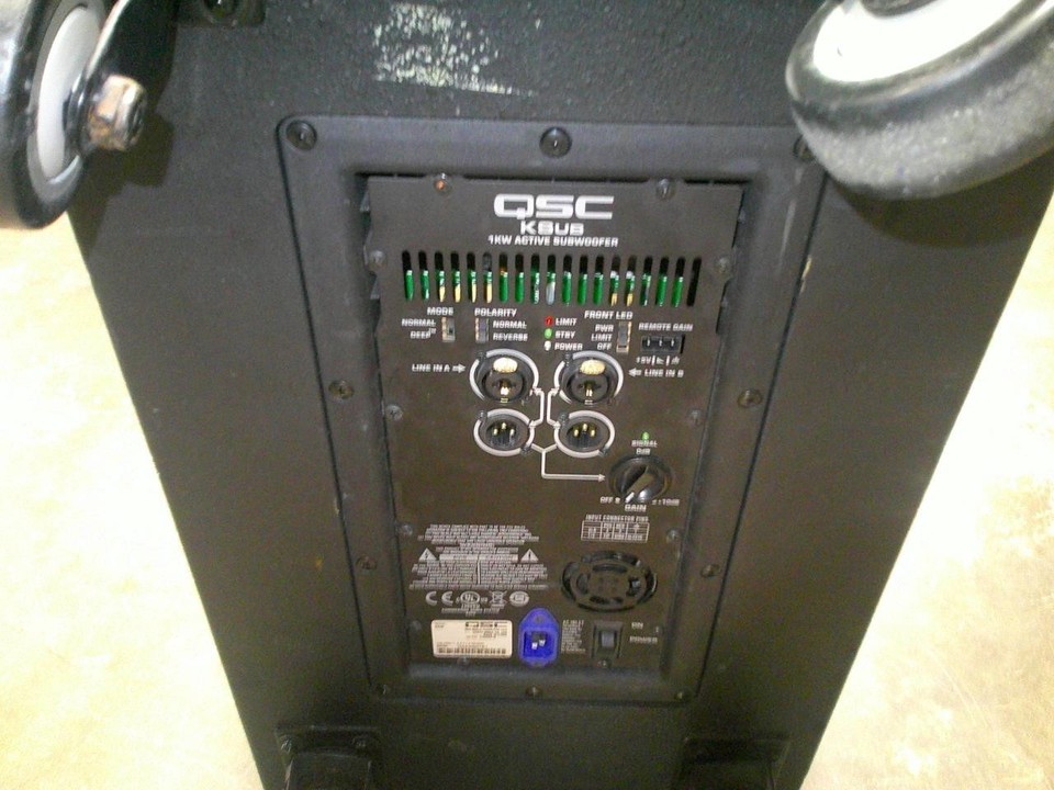 QSC KSub 1000W Dual 12" Powered/Active Subwoofer W/ Caster Wheels | eBay