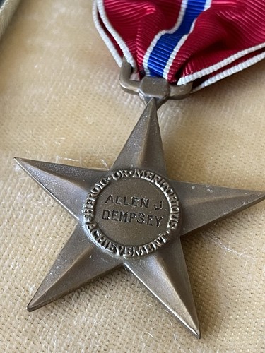 WWII Bronze Star Medal - Engraved - Allen J Dempsey - U.S. Army ...
