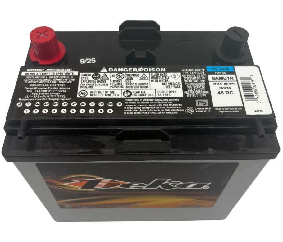 Deka 8AMU1R Miata Battery 320 CCA AGM for Mazda MX-5 NB 1999-2005 ...