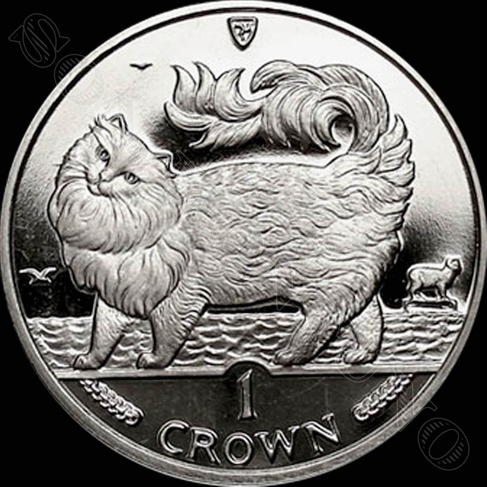 ISLE OF MAN CAT COINS - Your Choice ANY YEAR Copper Nickel CuNi 1 Crown ...