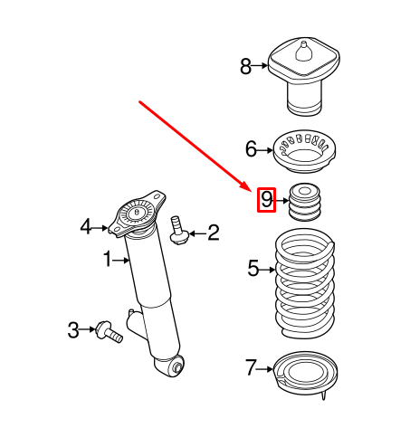 2013 Volvo V60 Estate Rear Coil Spring With Rubber Buffer 31255537 for ...