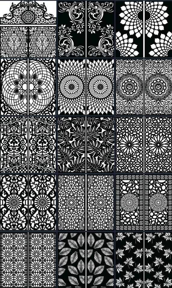 CNC Router And Laser Kit 255 Vectors Files Knockout Panel Decoration ...