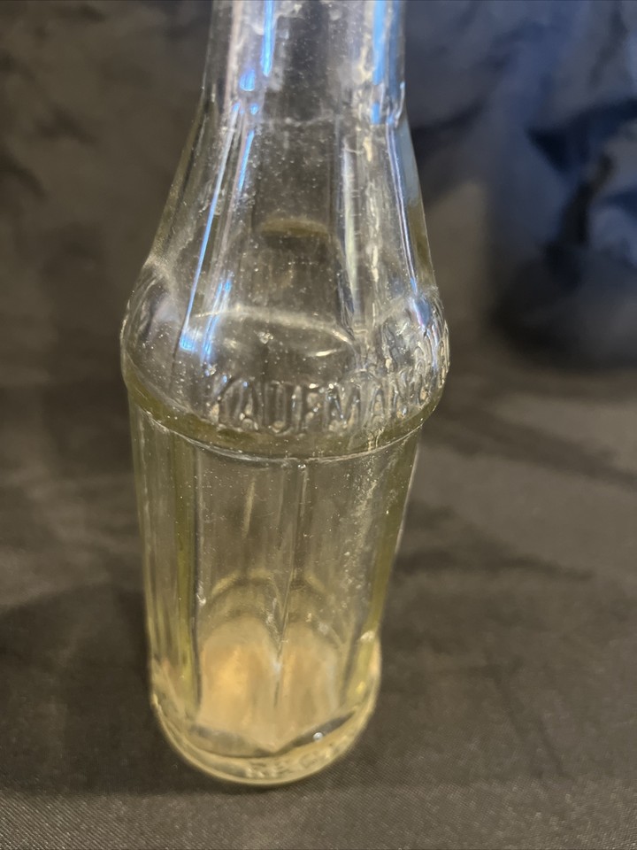 RARE VINTAGE KAUFMAN & COLDMAN LIBERTY NY - Clear Glass Bottle 6 1/4 oz ...