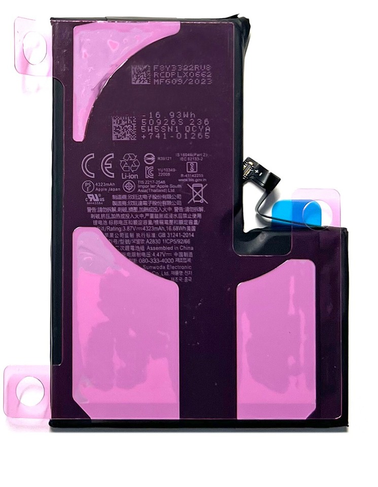 Ersatz Akku für iPhone 14 Pro Max A2830 4323mAh Batterie Reparatur OEM ...
