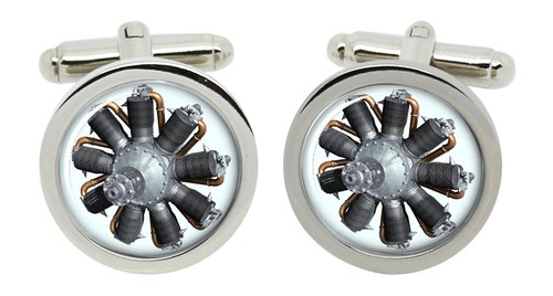 Le Rhone Rotary Aircraft Engine Cufflinks in Chrome Box | eBay