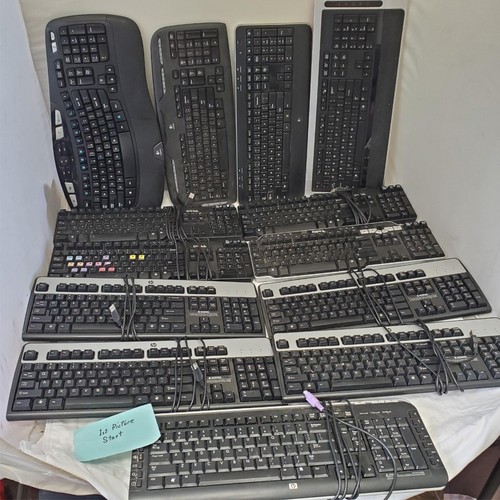 Lot of 13 Assorted Dell, HP, Logitech & other Brand Keyboards | eBay