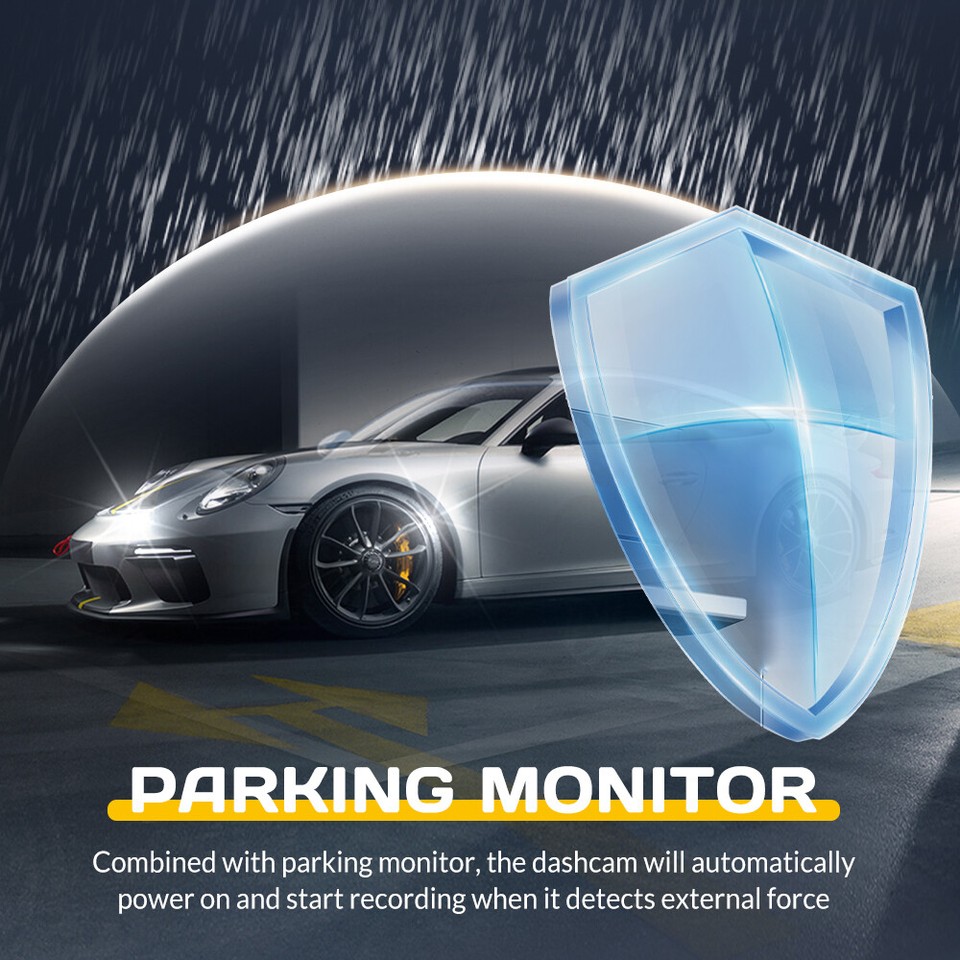 4K Dual Lens Car DVR Camera Dash Cam Front/Rear/Inside Video Recorder G ...