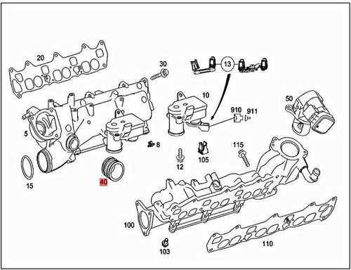 Genuine MERCEDES With sealing rings Intake connection 6420980037 | eBay