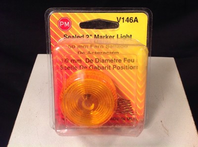 Peterson 2" Sealed Round Marker Light Amber V146A | eBay