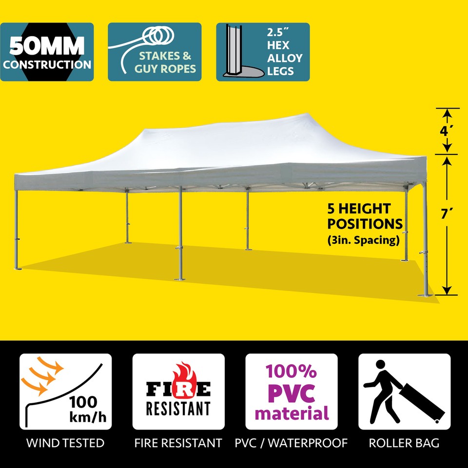 13x26 Tent White Event Canopy For Backyard Wedding Party Pop Up ...