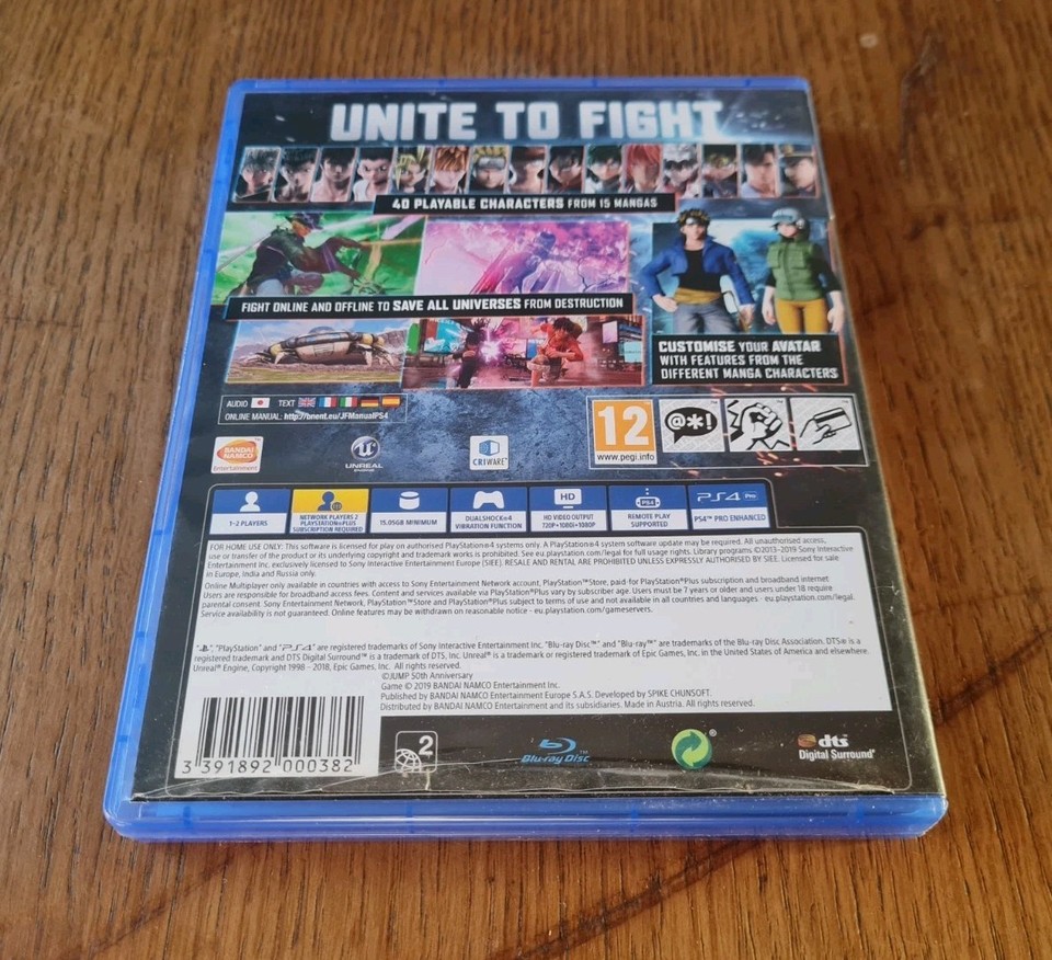PS4 Jump Force Video Game Tested w/ Case | eBay
