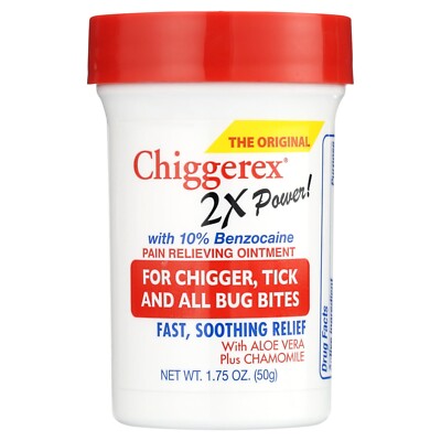 Chiggerex First Aid Medicated Ointment for Chiggers and Bug Bites, 1.75 ...