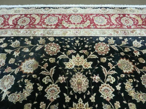 9' X 12' Vintage Handmade Fine Chinese Oriental Floral Wool Rug Silk ...