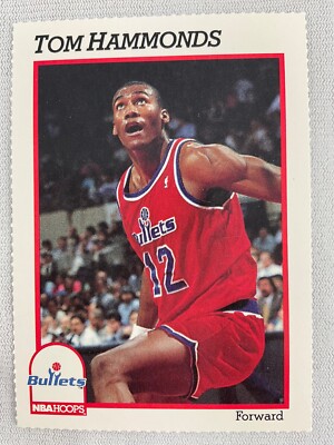 NBA HOOPS 1991-92 Washington Bullets Card-Tom Hammonds (Georgia Tech ...