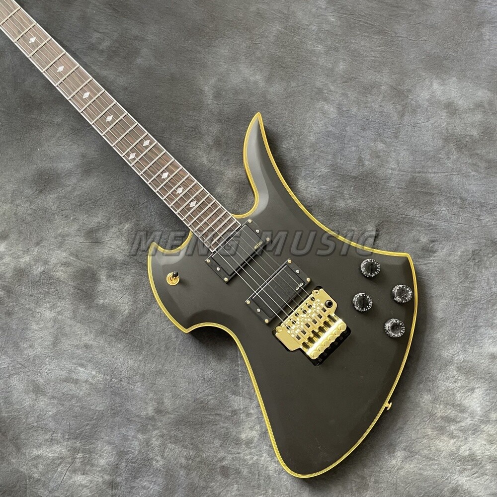 6-String Strange Shape Mockingbird Electric Guitar With Yellow Binding ...