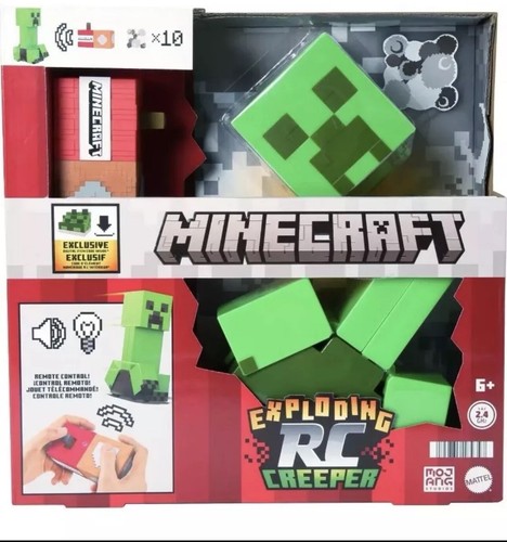 Minecraft Exploding RC Creeper Car Lights & Sounds with DLC Code Mattel ...